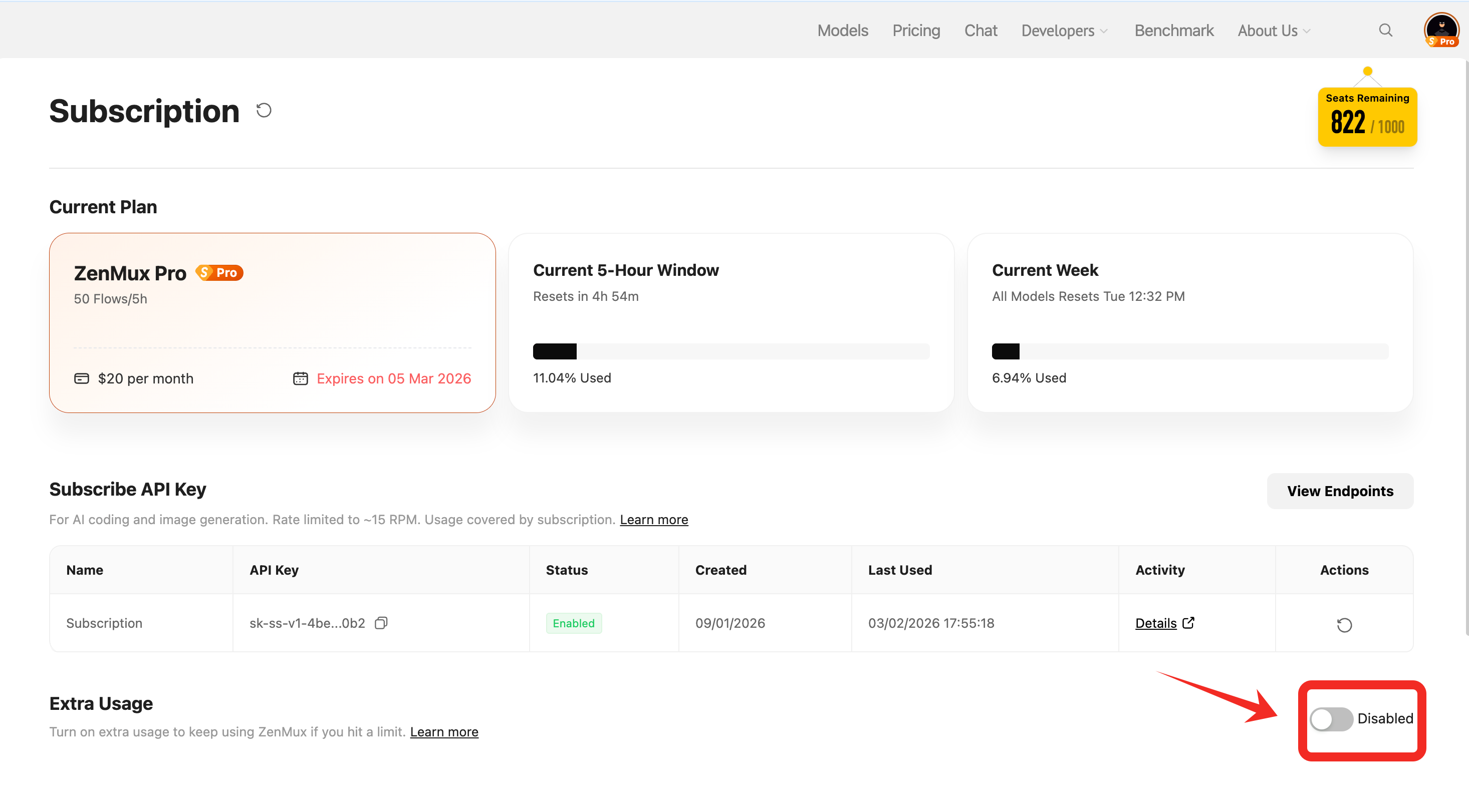 订阅制套餐 | ZenMux | Documentation