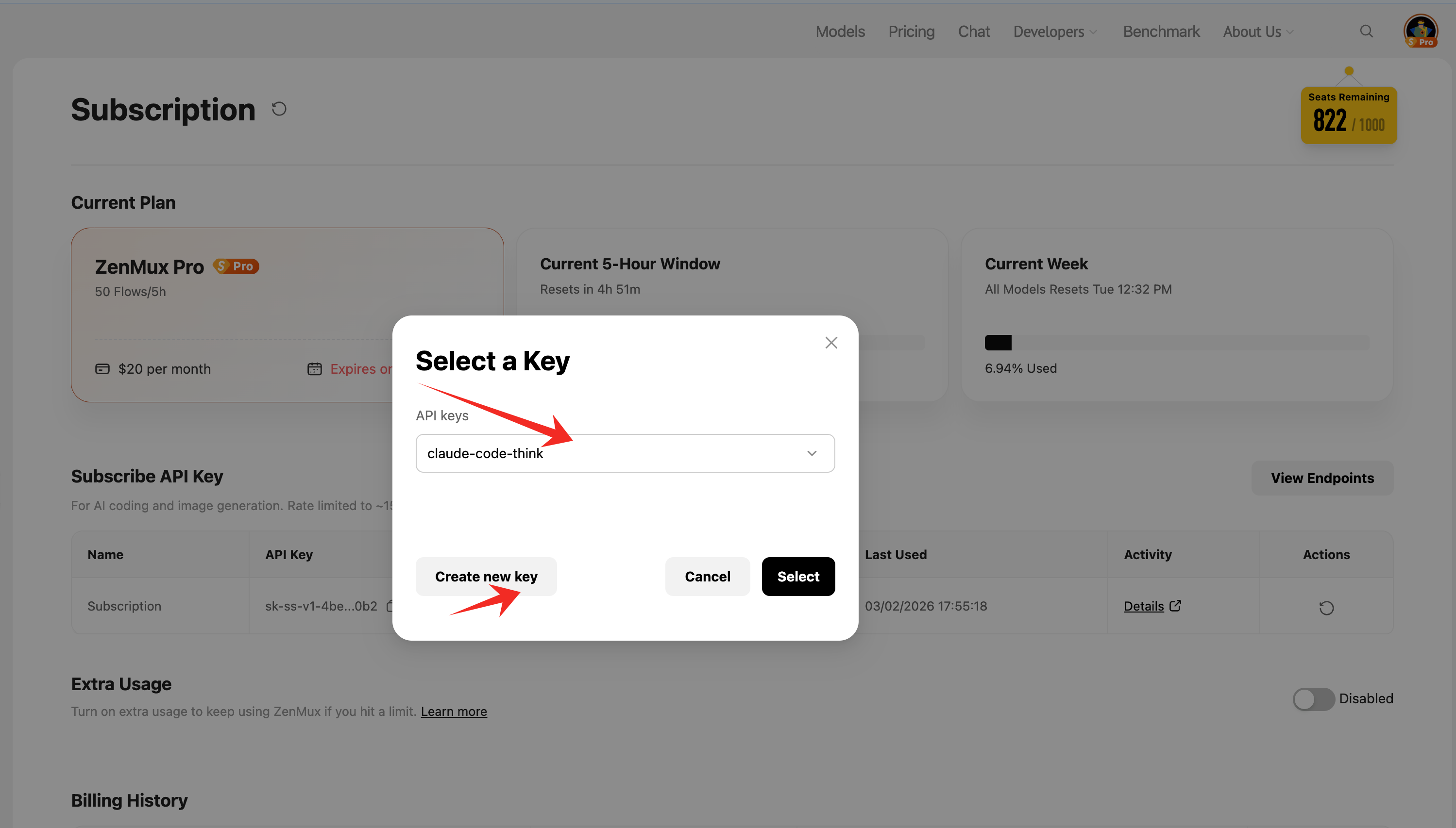 订阅制套餐 | ZenMux | Documentation