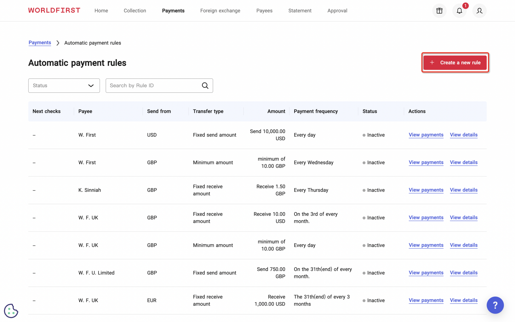 How to set up automatic transfers for recurring payments