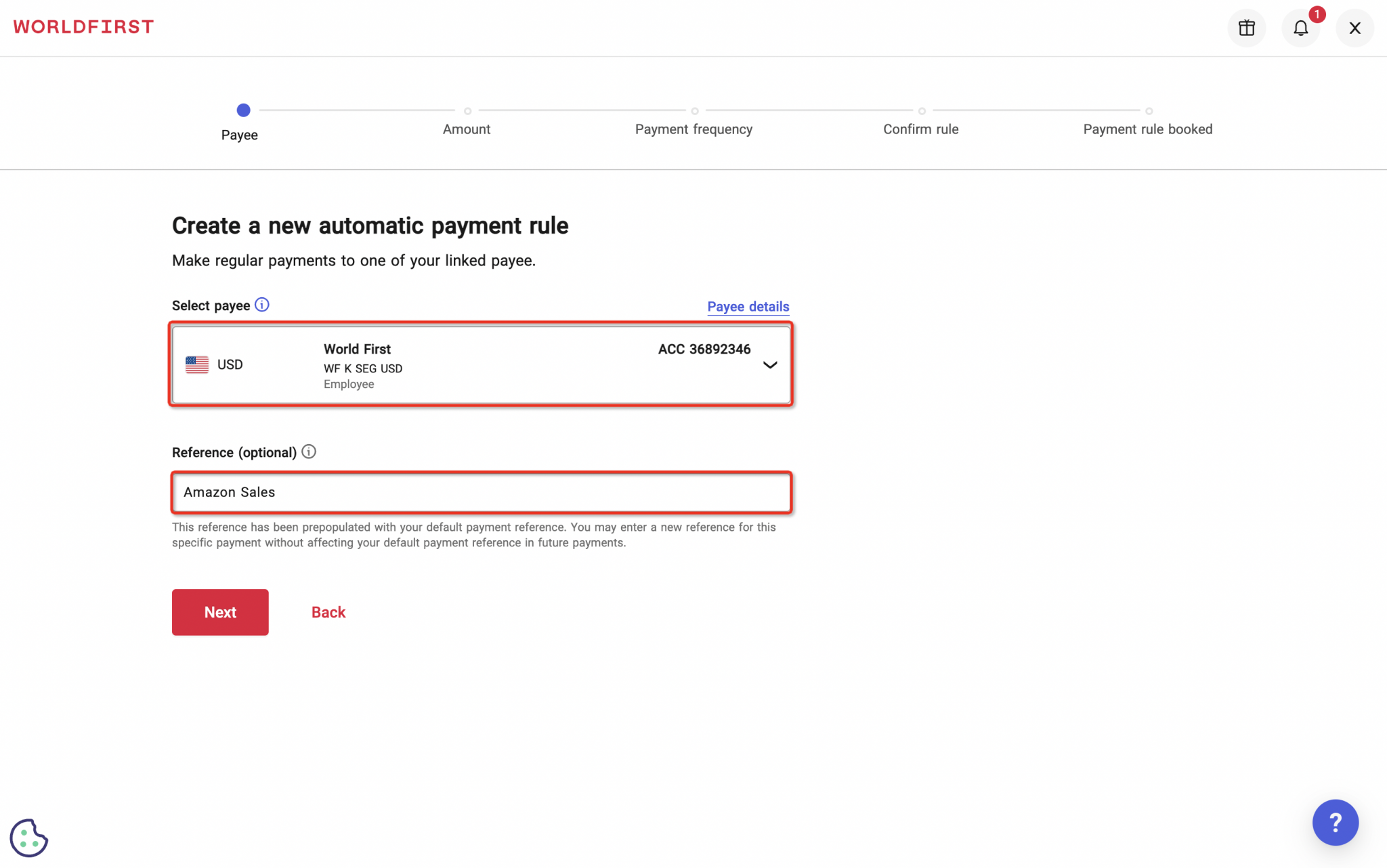 How to set up automatic transfers for recurring payments