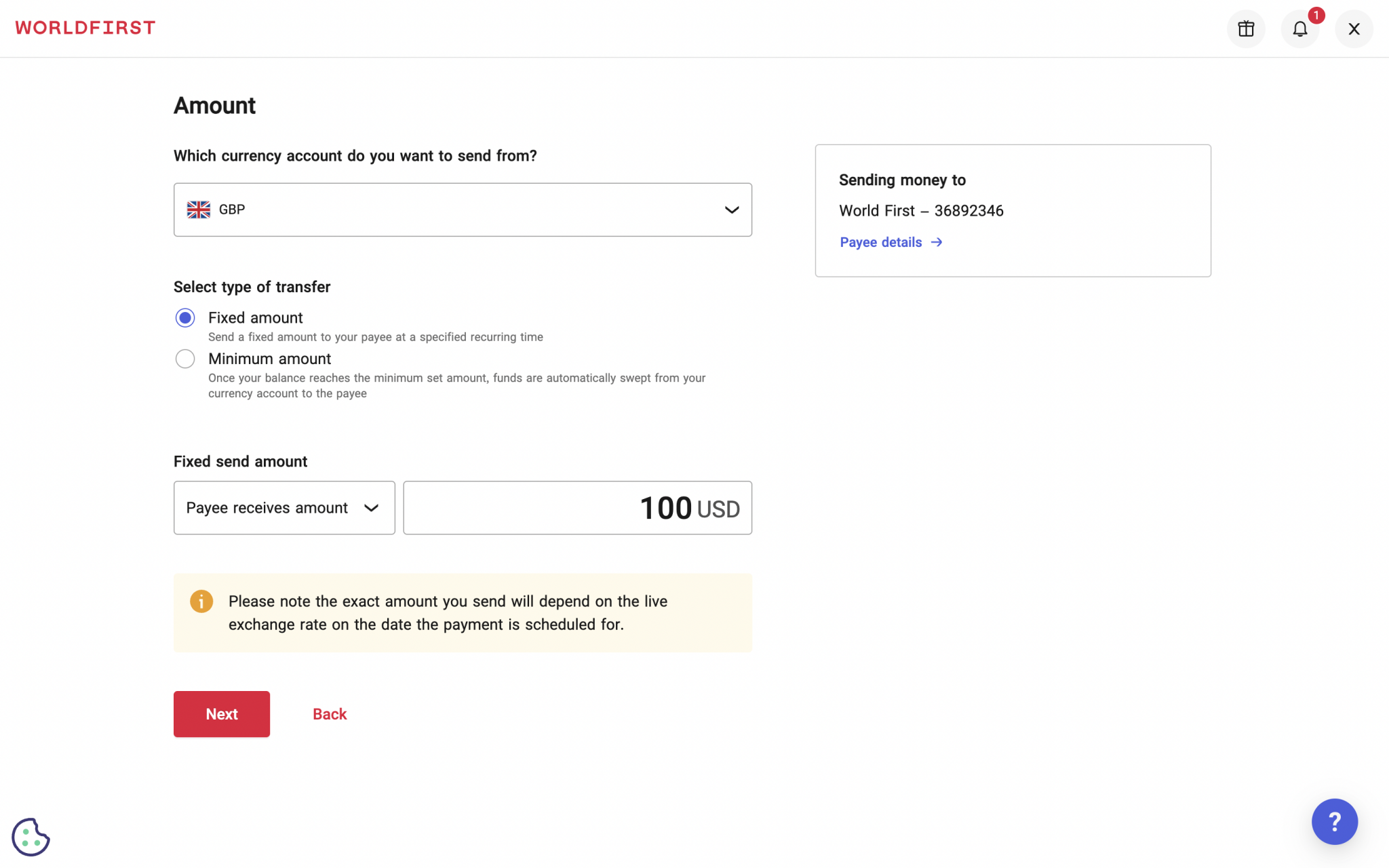 How to set up automatic transfers for recurring payments