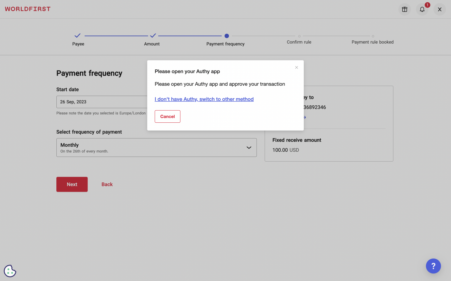 How to set up automatic transfers for recurring payments