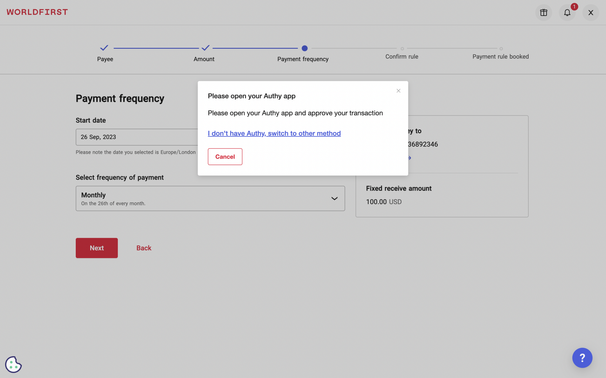 How to set up automatic transfers for recurring payments